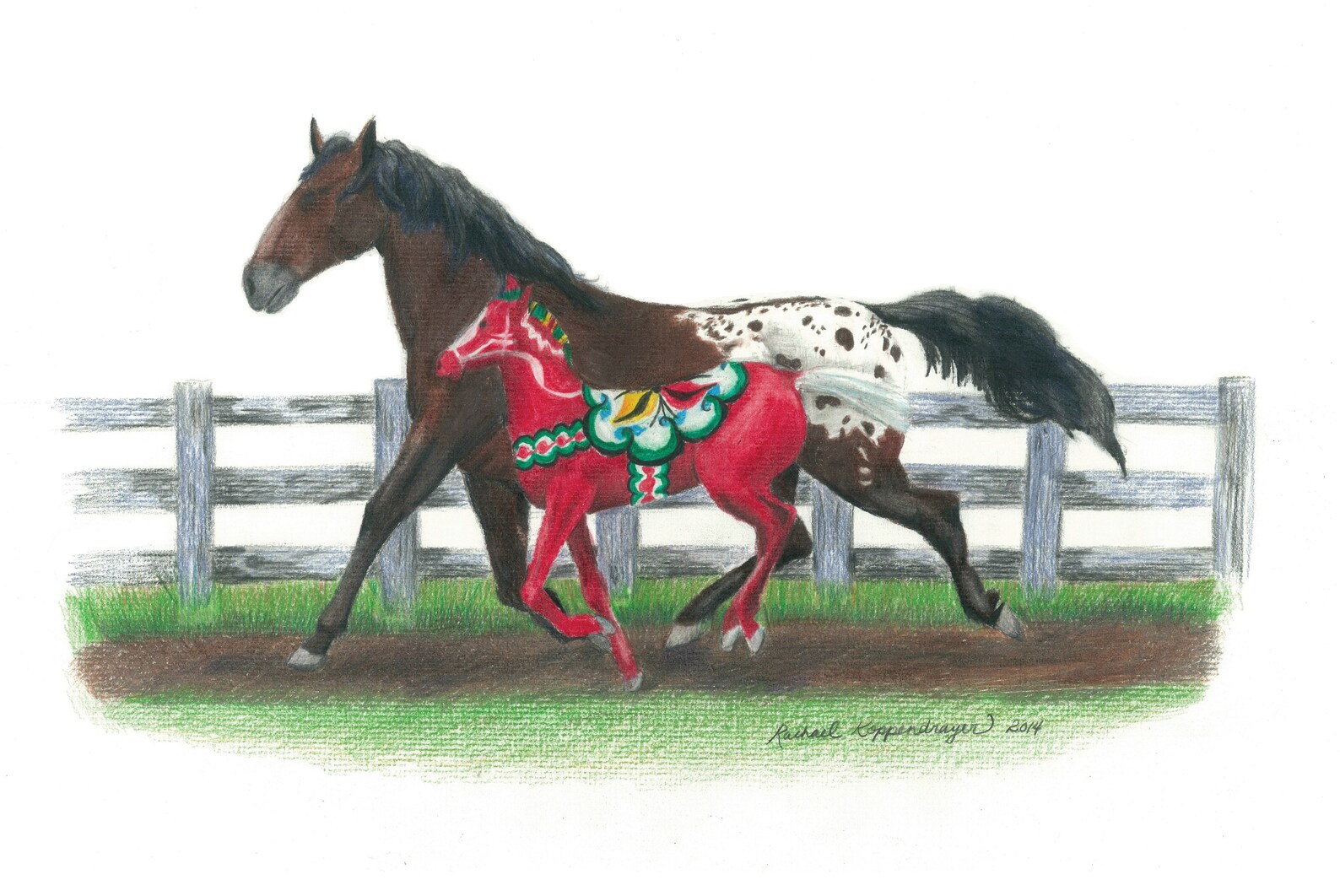 Swedish Dala Animal Note Cards, Collection One - Etsy