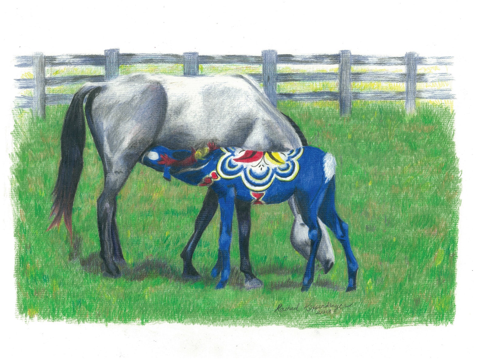 Swedish Dala Animal Note Cards, Collection One - Etsy