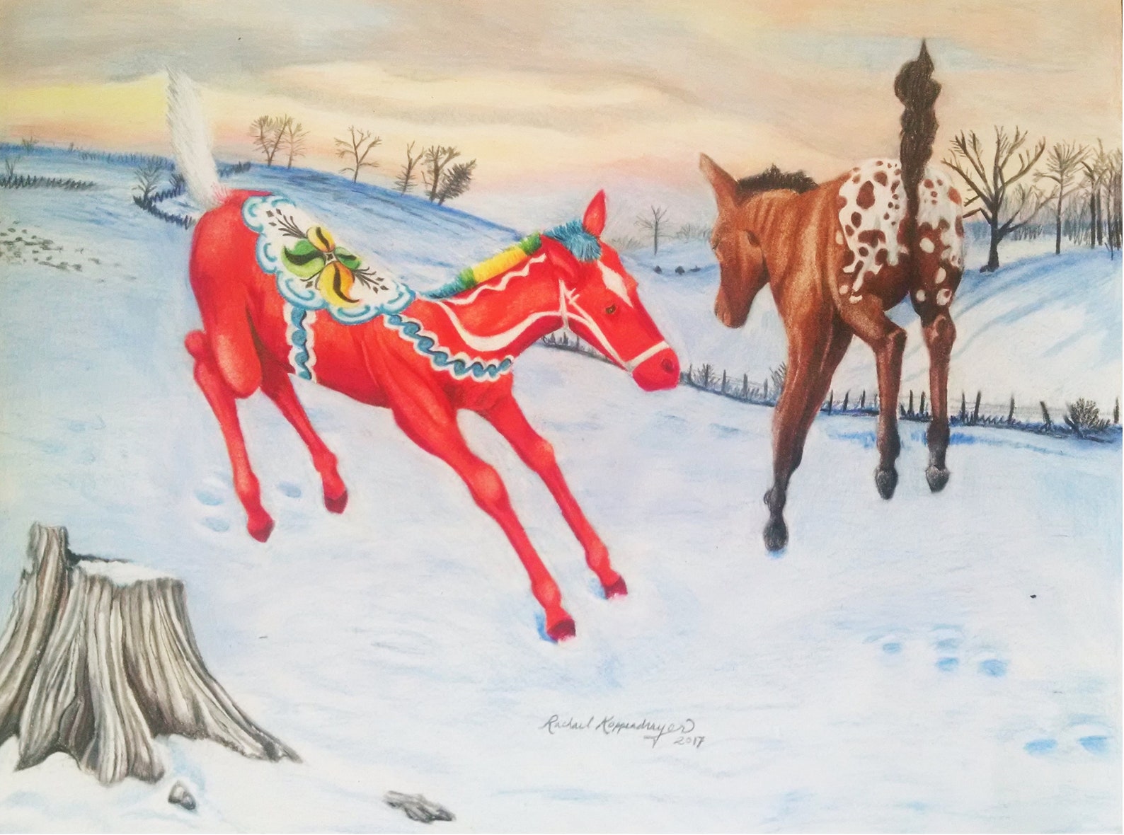 Swedish Dala Animal Note Cards, Collection One - Etsy