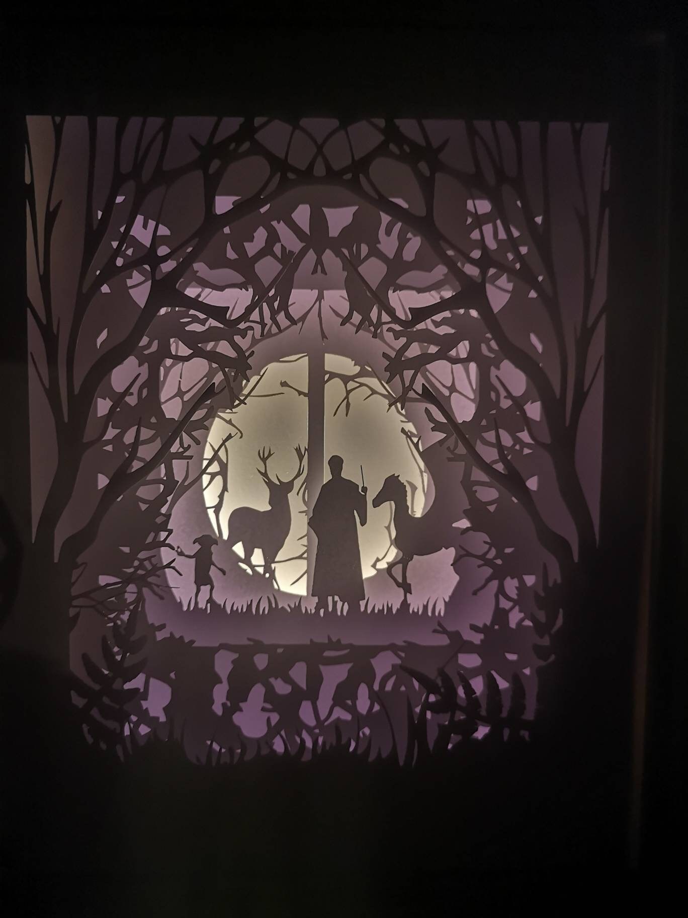 The Forbidden Forest.... Harry Potter inspired Light up Shadow Box ...