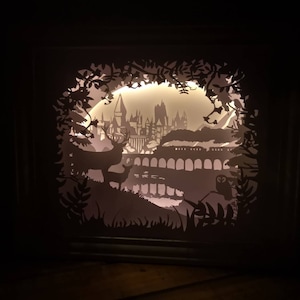 Welcome to Hogwarts.... Harry Potter Inspired Light up Shadow Box ...