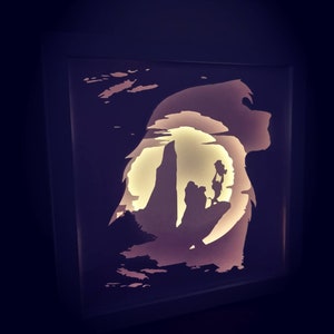 Circle of Life.... Lion King Inspired Light up Shadow Box Lightbox LED ...