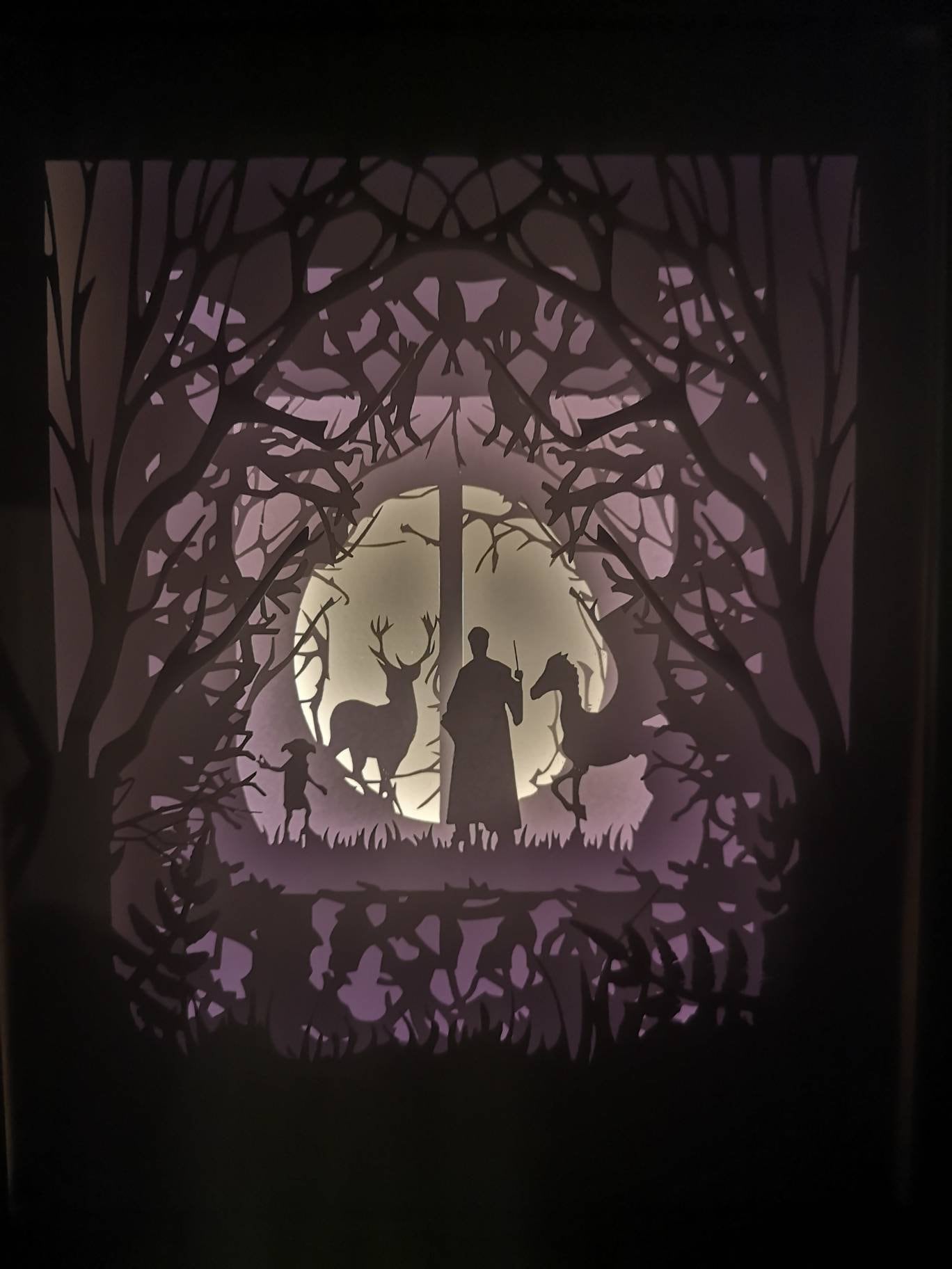The Forbidden Forest.... Harry Potter inspired Light up Shadow Box ...