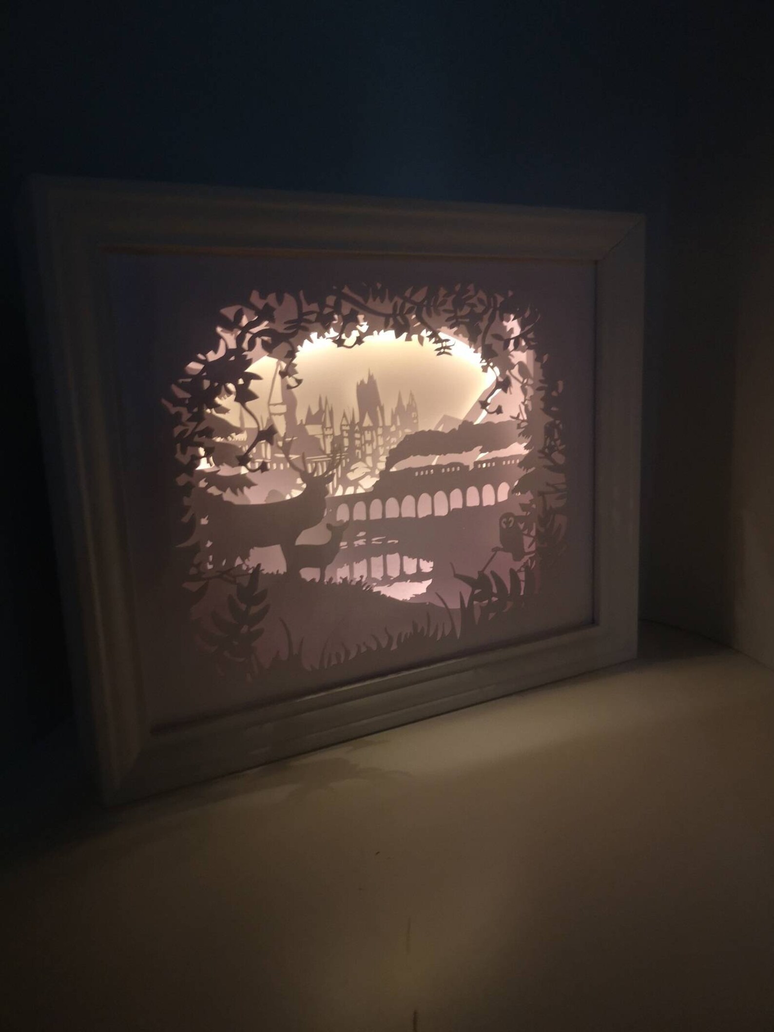 Welcome to Hogwarts.... Harry Potter Inspired Light up Shadow Box ...