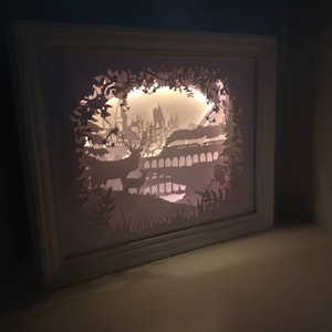 Welcome to Hogwarts.... Harry Potter Inspired Light up Shadow Box ...