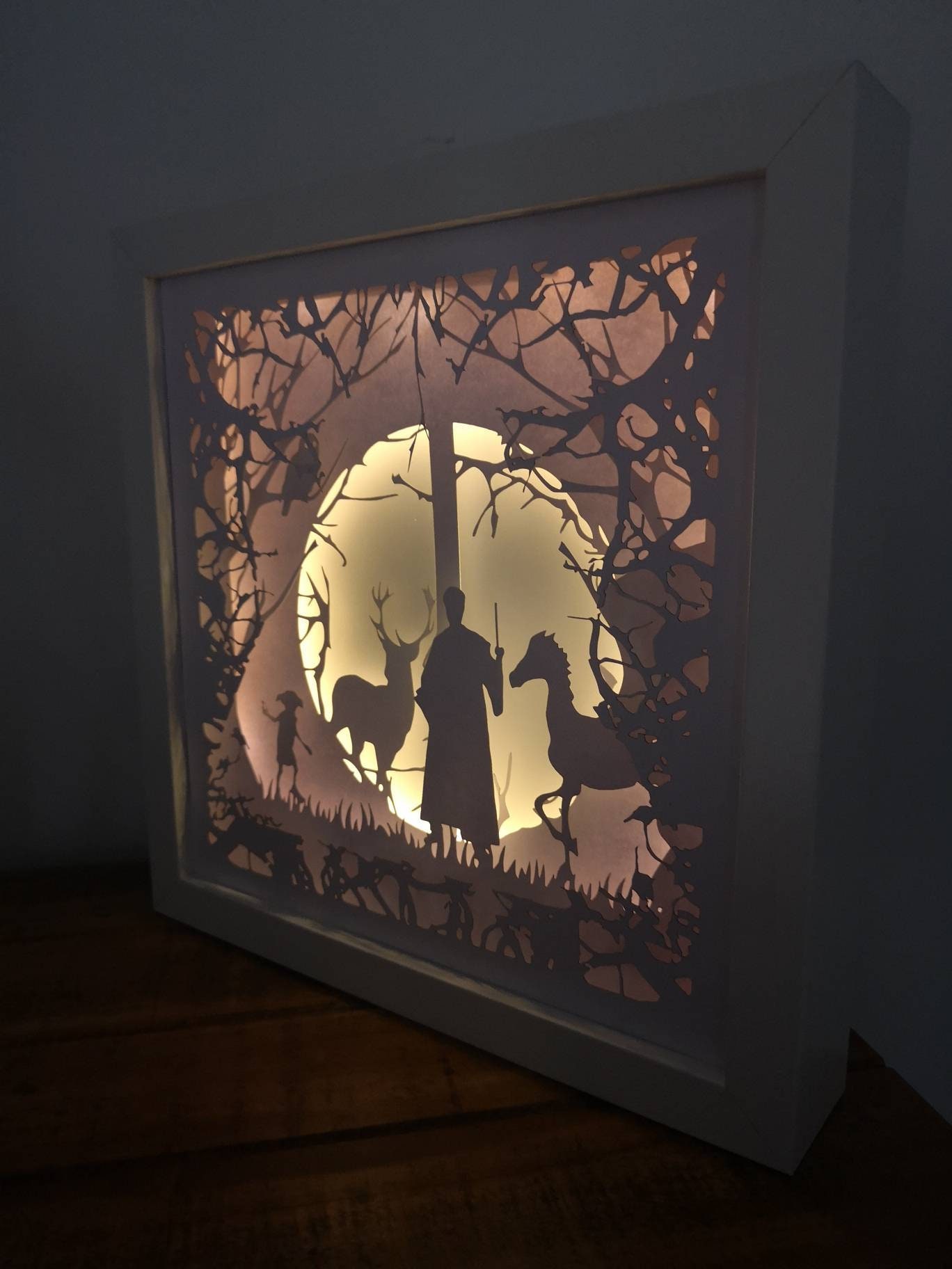 The Forbidden Forest.... Harry Potter inspired Light up Shadow Box