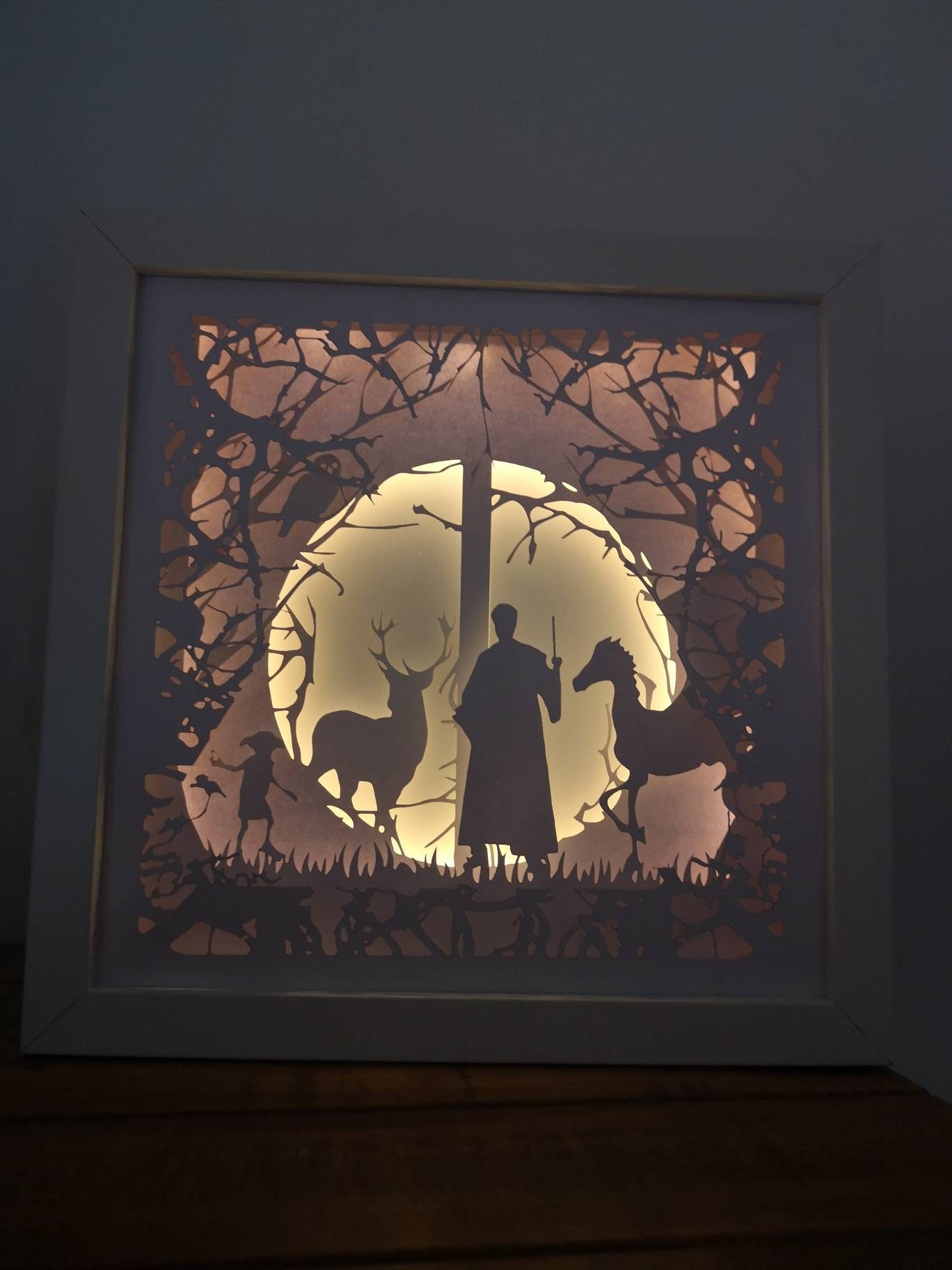 The Forbidden Forest.... Harry Potter inspired Light up Shadow Box