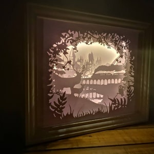 Welcome to Hogwarts.... Harry Potter Inspired Light up Shadow Box ...