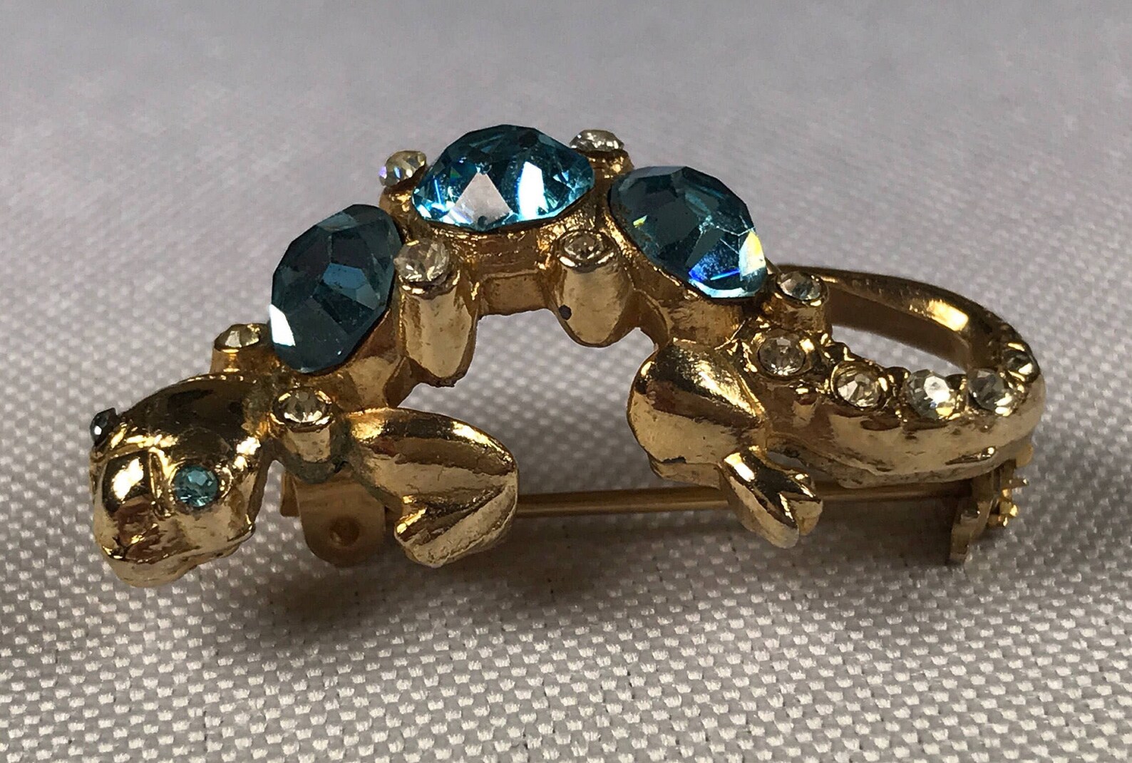 VINTAGE JEWELRY, RHINESTONE Lizard Pin, Boucher Style, Costume Jewelry ...