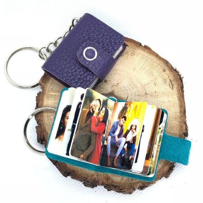 Mini Photo Album Keychain Personalized Valentines Day Gift for Him ...