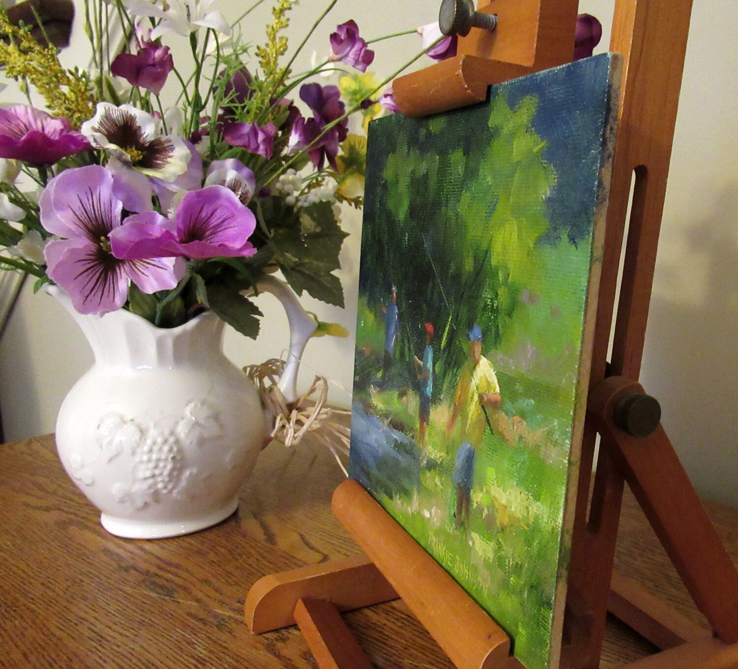 Crowd, Modern Oil Painting. Original Impressionistic Style Art by ...