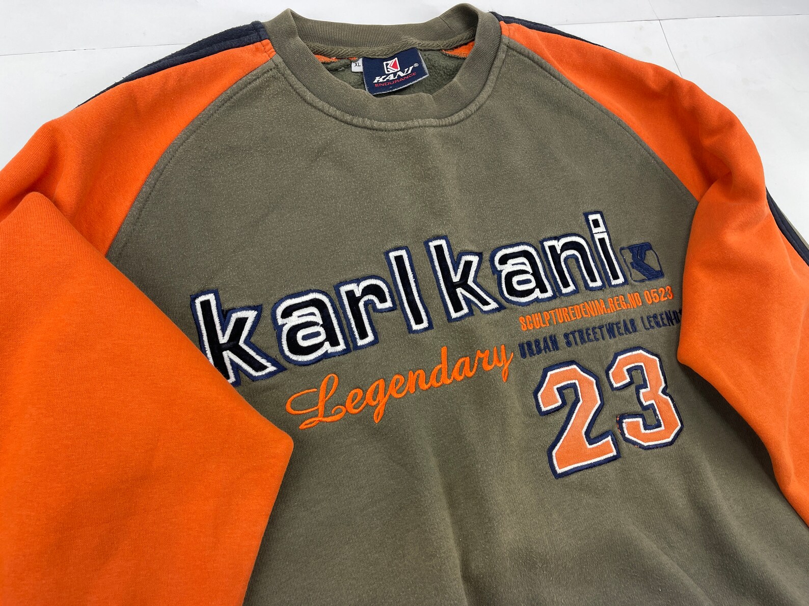 KARL KANI Sweatshirt Olive Vintage Kani Endurance 90s Hip - Etsy