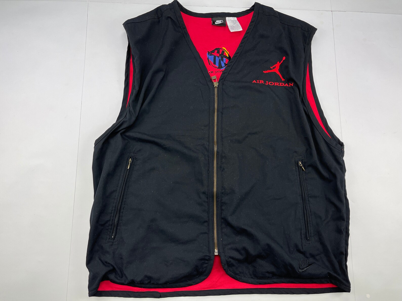 Air Jordan Jacket Black Vintage Vest Old School NIKE 90s - Etsy
