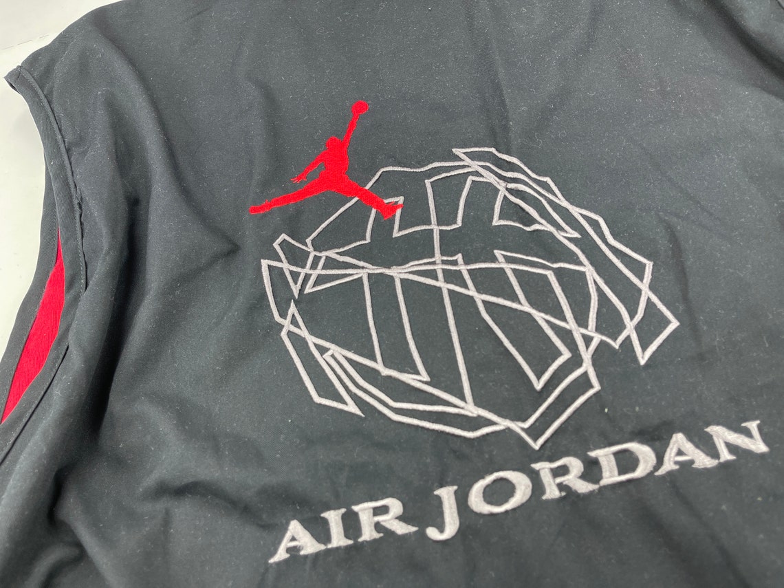 Air Jordan Jacket Black Vintage Vest Old School NIKE 90s - Etsy