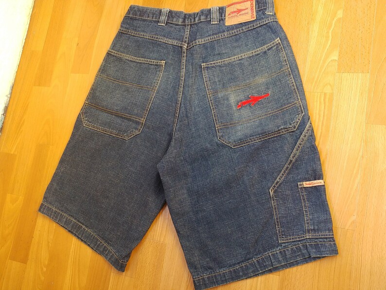 Nas Illmatic Designz Jeans Shorts Vintage Blue Baggy Denim - Etsy