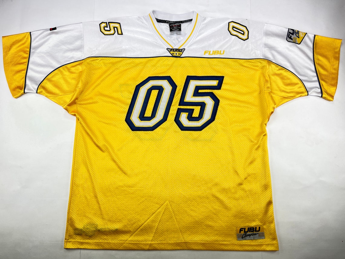 FUBU jersey yellow Fubu 05 vintage hip hop t-shirt 90s hip | Etsy