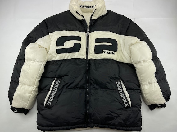 SOUTHPOLE Jacket Black Vintage South Pole Puffer Jacket 90s - Etsy