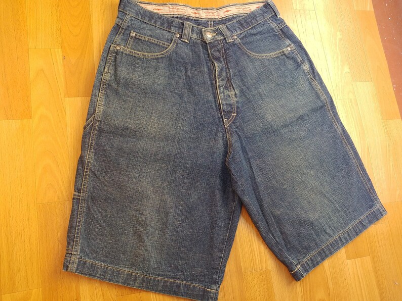 Nas Illmatic Designz Jeans Shorts Vintage Blue Baggy Denim - Etsy