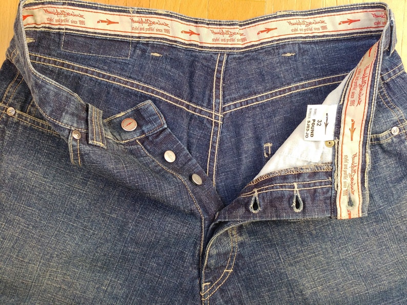 Nas Illmatic Designz Jeans Shorts Vintage Blue Baggy Denim - Etsy