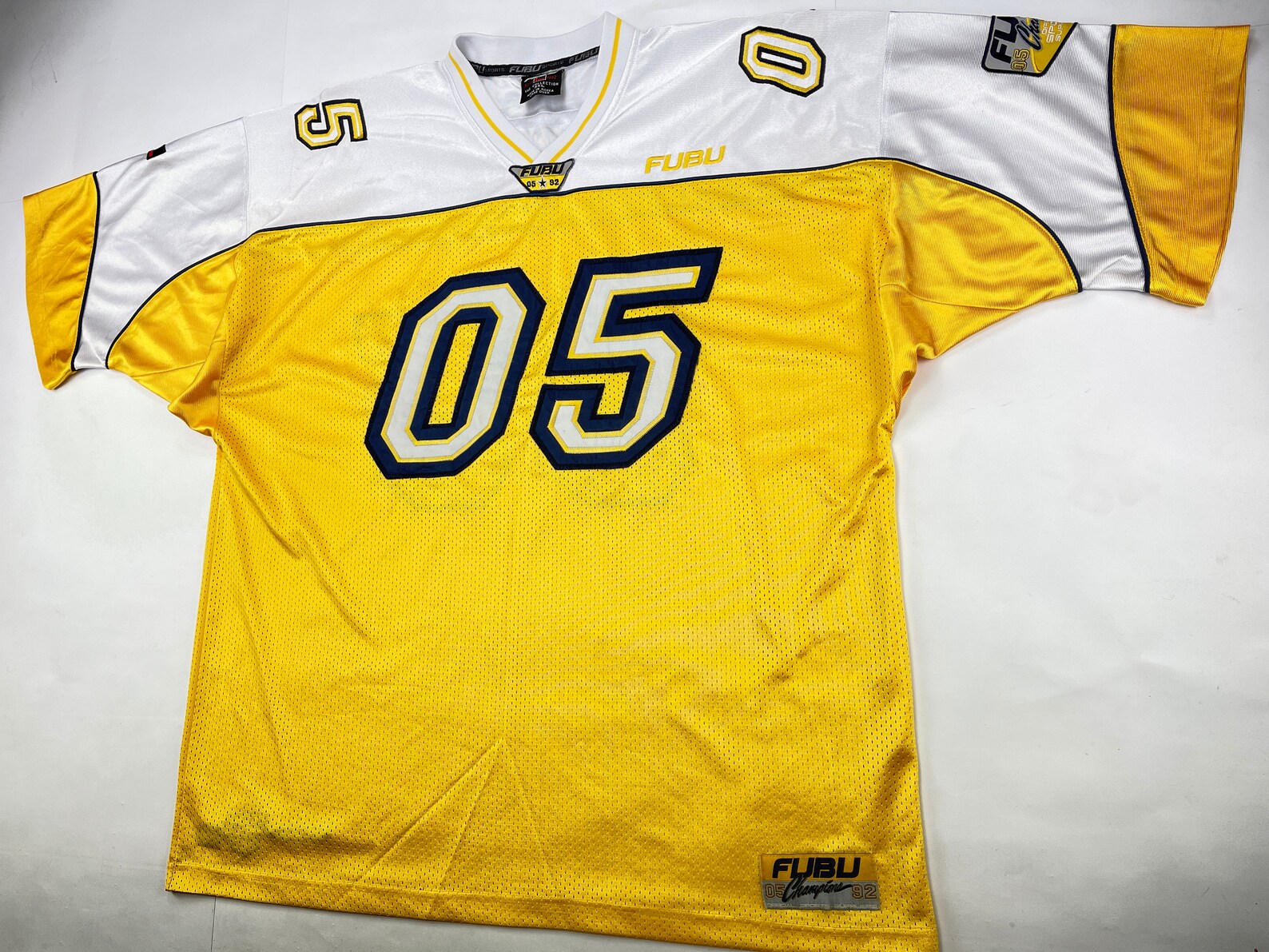 FUBU jersey yellow Fubu 05 vintage hip hop t-shirt 90s hip | Etsy