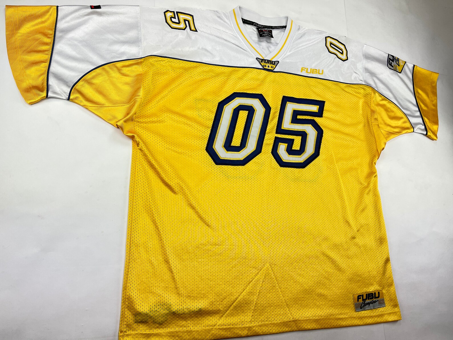 FUBU jersey yellow Fubu 05 vintage hip hop t-shirt 90s hip | Etsy