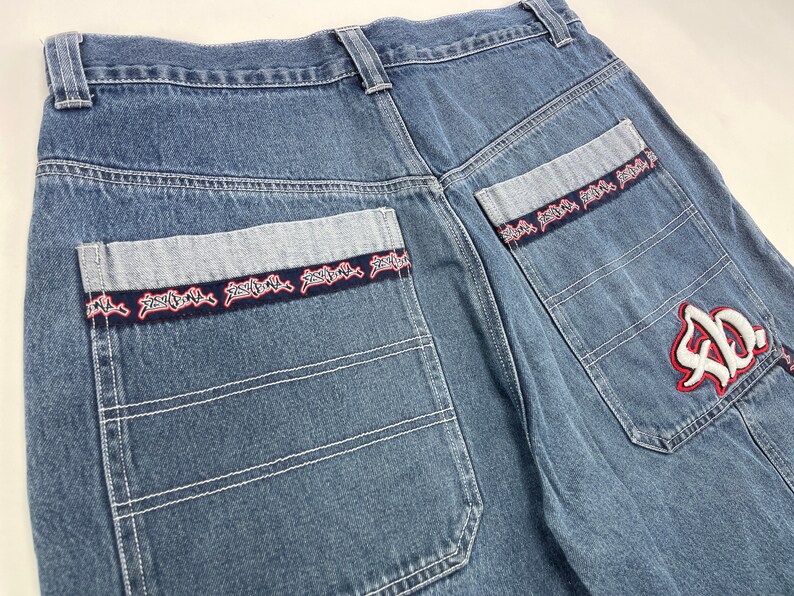 Fishbone Shorts Blue Vintage Jeans 90s Hip Hop Clothing - Etsy