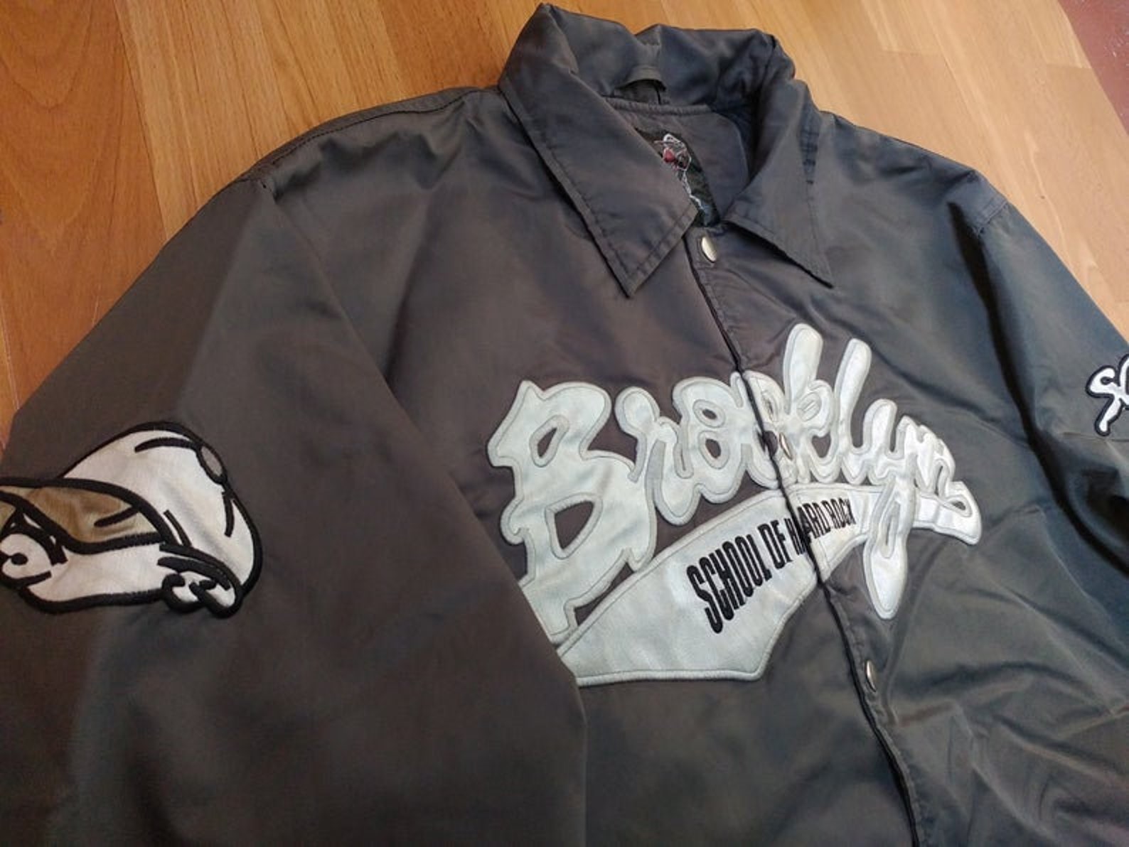 SOHK chaqueta de Brooklyn gris vintage School Of Hard Knocks | Etsy