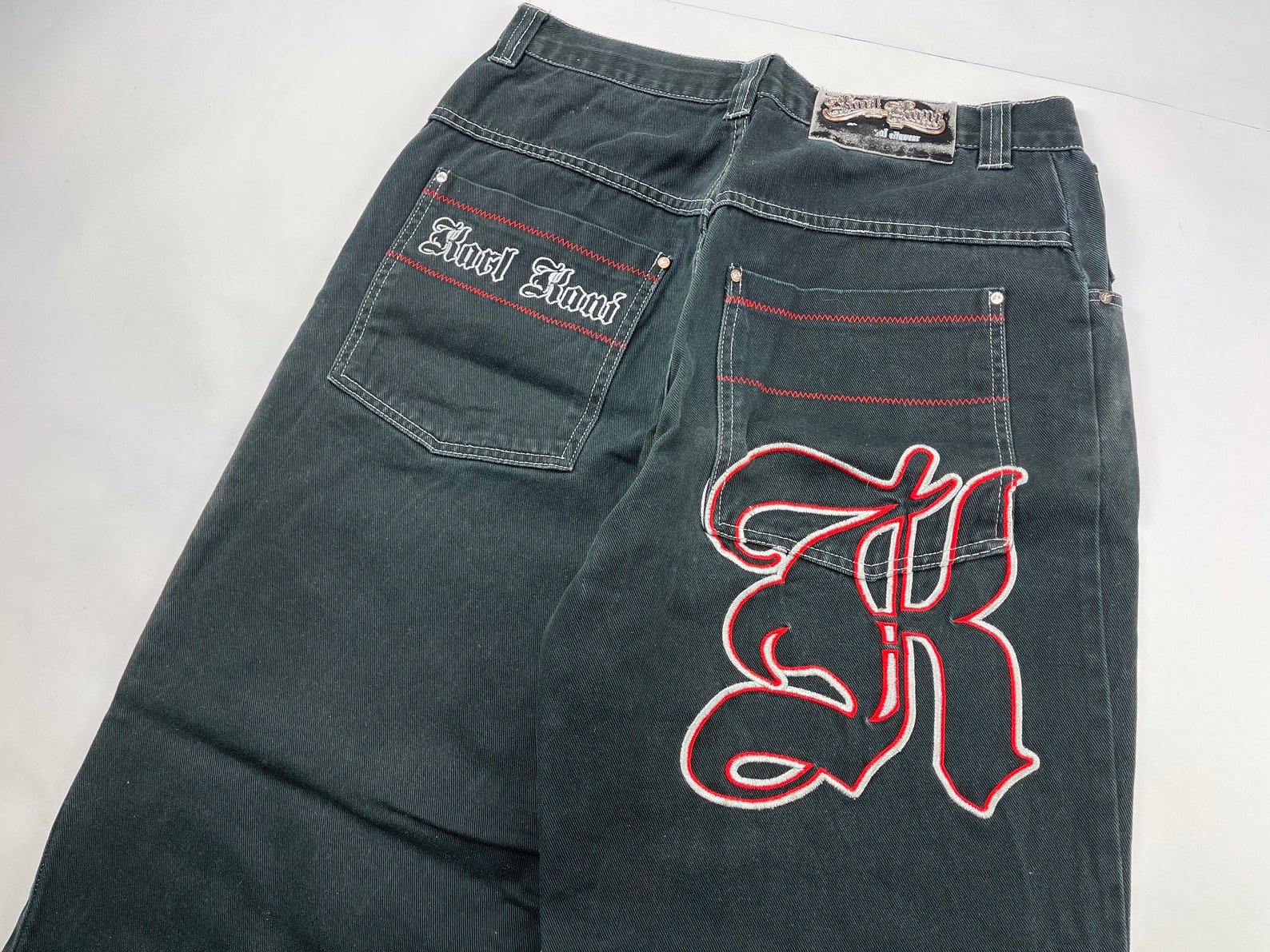 KARL KANI Jeans Vintage Baggy Kani Jeans Loose Black 90s Hip - Etsy India