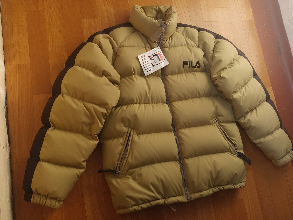FILA Jacket Deadstock Vintage Down Puffer Jacket 90s Hip Hop - Etsy