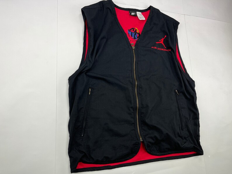 Air Jordan Jacket Black Vintage Vest Old School NIKE 90s - Etsy