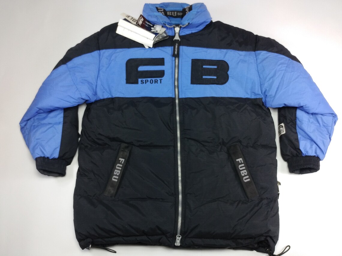 FUBU Puffer Jacket Deadstock Blue Nylon Vintage Duck Down | Etsy