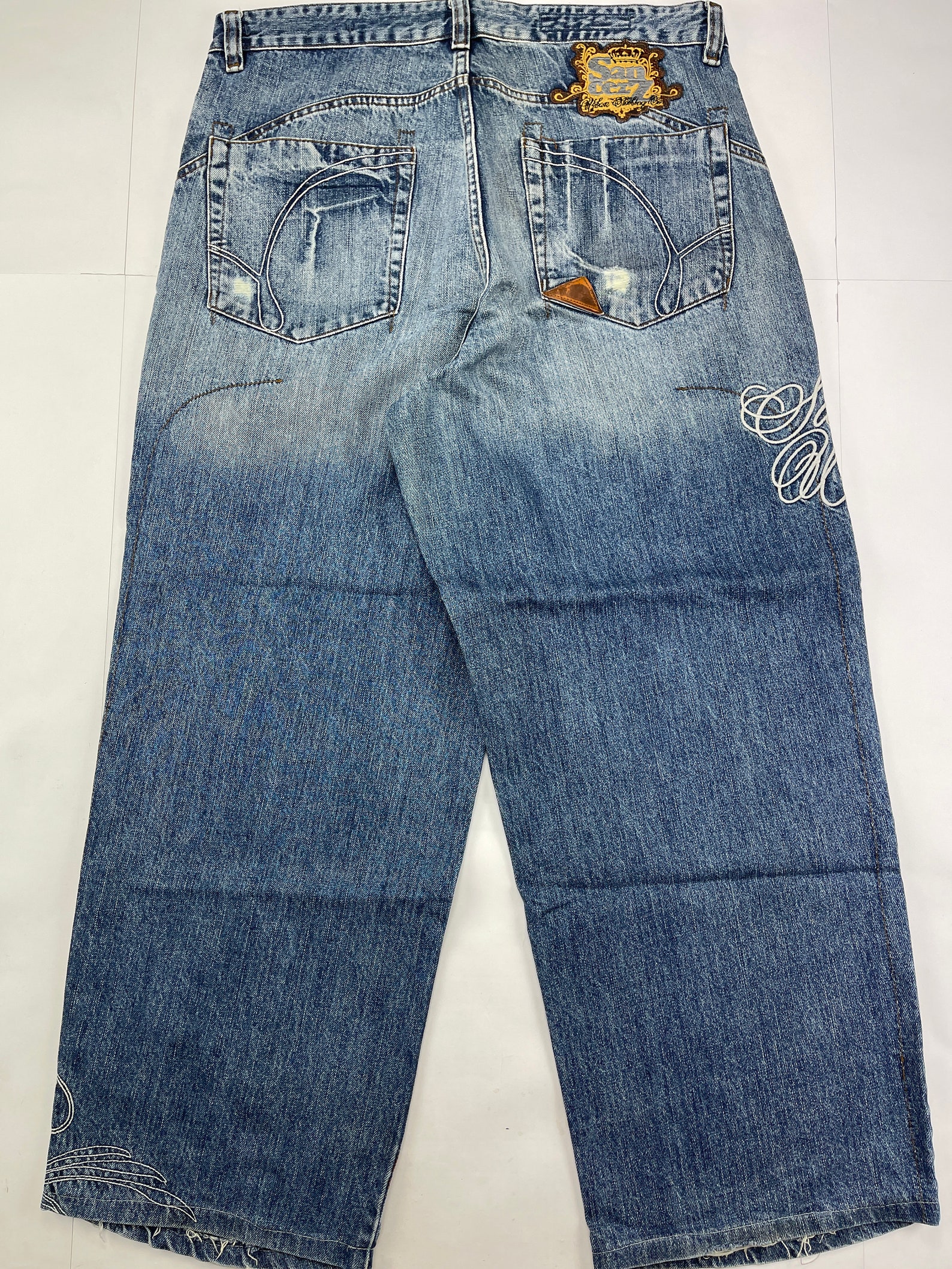 Jeans Sancezz pantalones de hip hop azules vintage ropa de - Etsy España