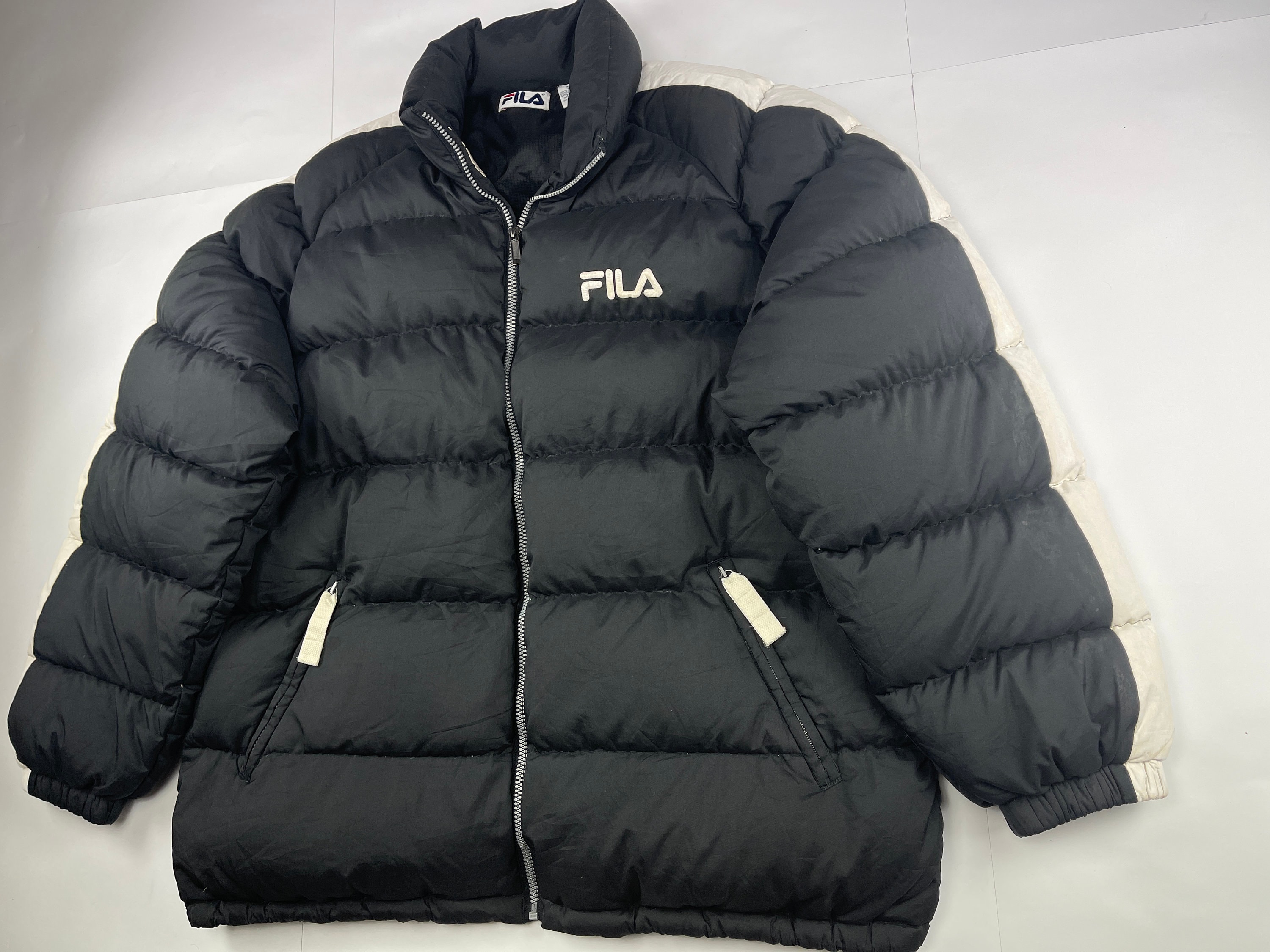 FILA Jacket Black Down Vintage Puffer Jacket 90s Hip Hop - Etsy UK