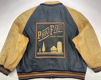 Phat Farm Leather Jacket - Etsy