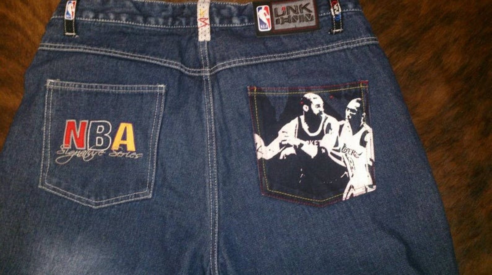 NBA Los Angeles Lakers jeans UNK Denim vintage basketball | Etsy