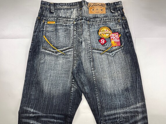 Vintage Akademiks Graphic Embroidered Dark Wash Streetwear Hip Hop ...