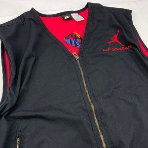 Air Jordan Jacket Black Vintage Vest Old School NIKE 90s - Etsy