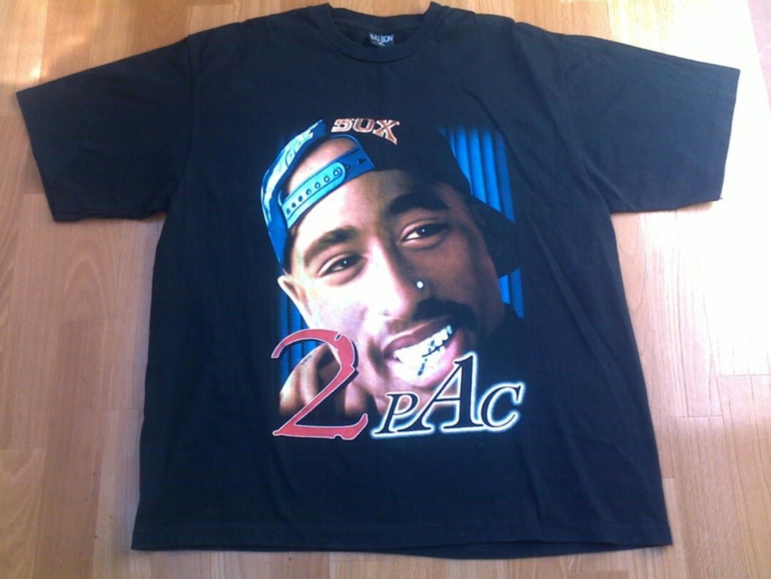2pac T-shirt, Vintage Makaveli Tupac 2 Sided Shirt Black, 90s Hip Hop ...