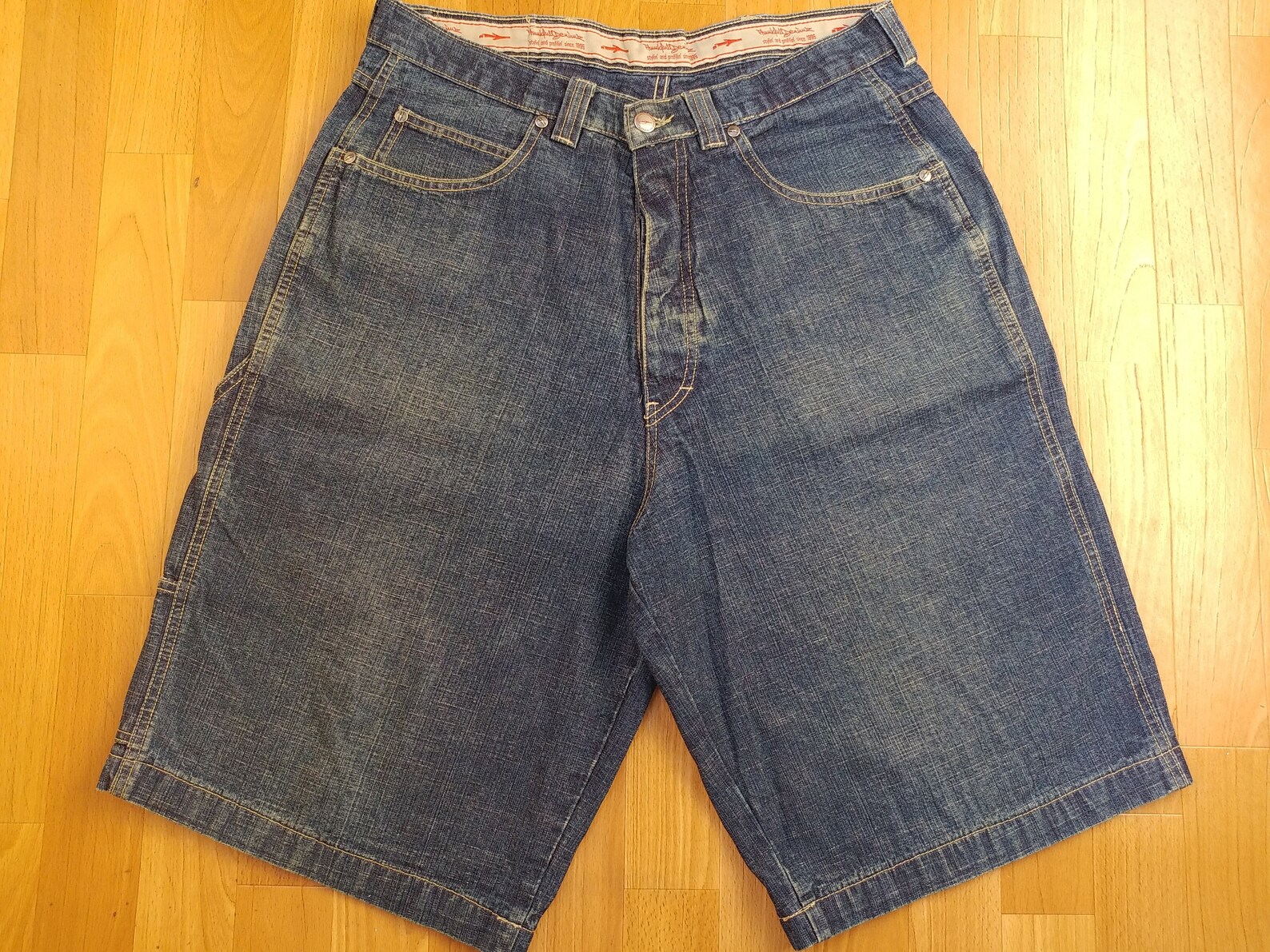 Nas Illmatic Designz jeans shorts vintage blue baggy denim | Etsy