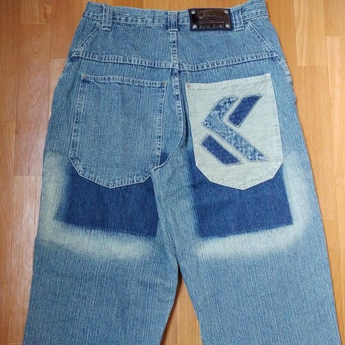 KARL KANI Jeans Vintage Baggy Kani Jeans Loose Blue 90s Hip - Etsy