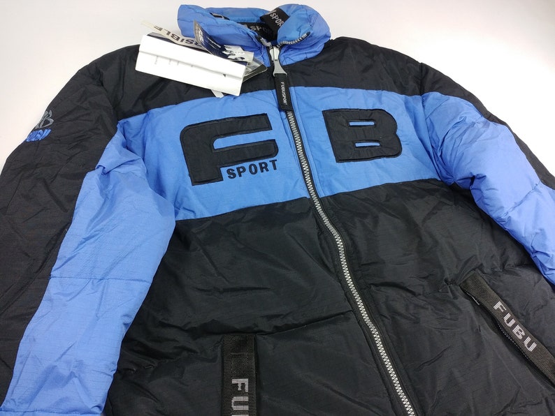 FUBU Puffer Jacket Deadstock Blue Nylon Vintage Duck Down | Etsy