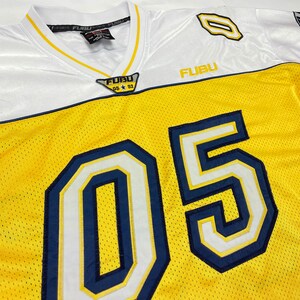 FUBU jersey yellow Fubu 05 vintage hip hop t-shirt 90s hip | Etsy