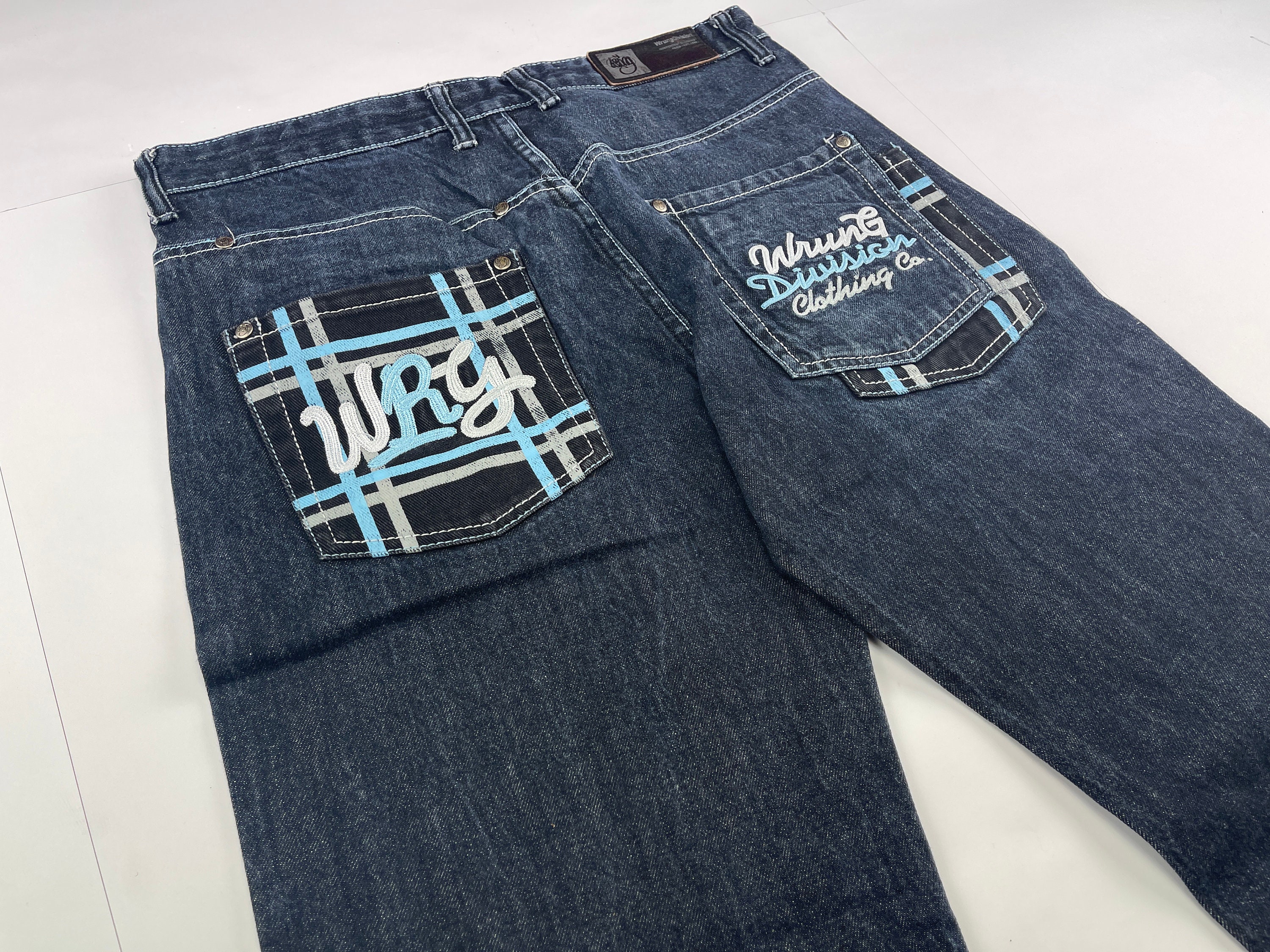 Jeans Wrung Division jeans azules y vintage holgados ropa de | Etsy