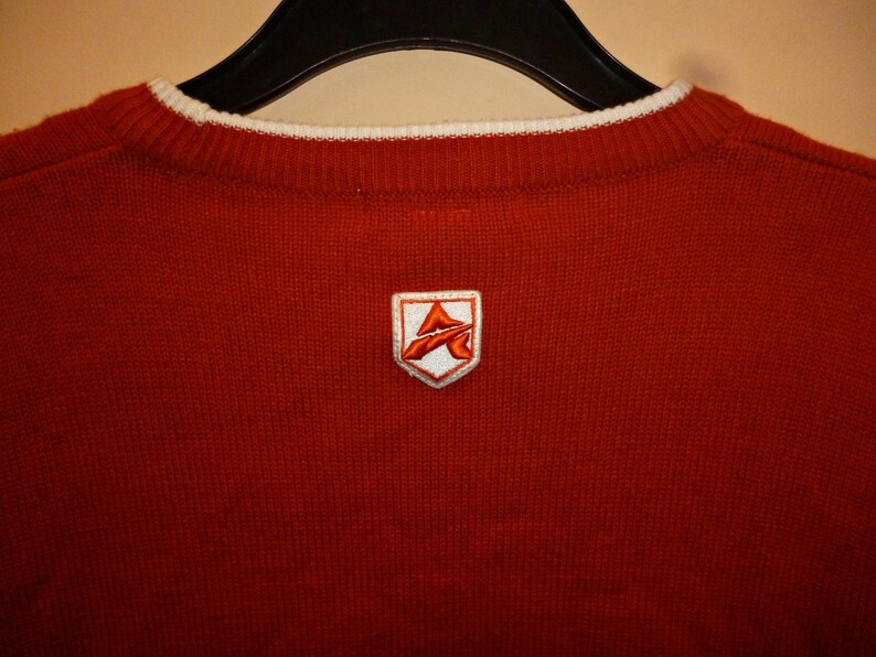 AVIREX Sweater Red Vintage Sweatshirt 90s Hip Hop Clothing | Etsy