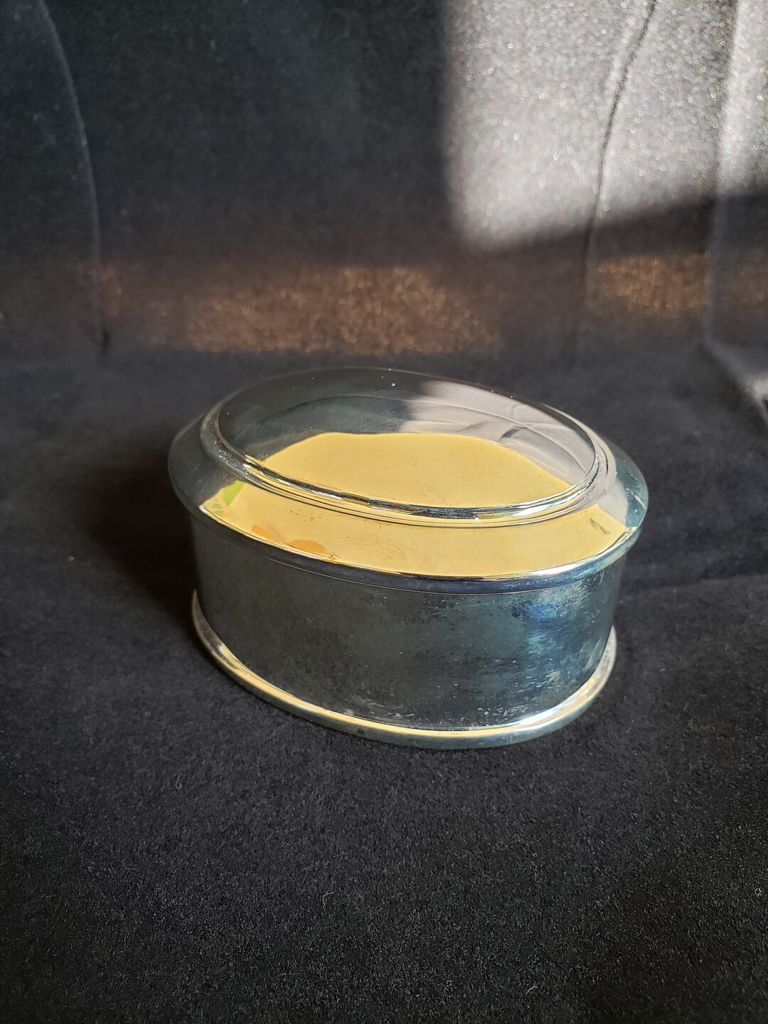 Vintage Silver Plated Jewelry Box Jewelry Storage Dresser Tray Trinket ...