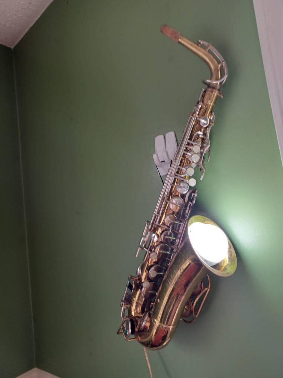 Saxophone Lamp Wall Sconce Musical Decorvintage Saxophone - Etsy