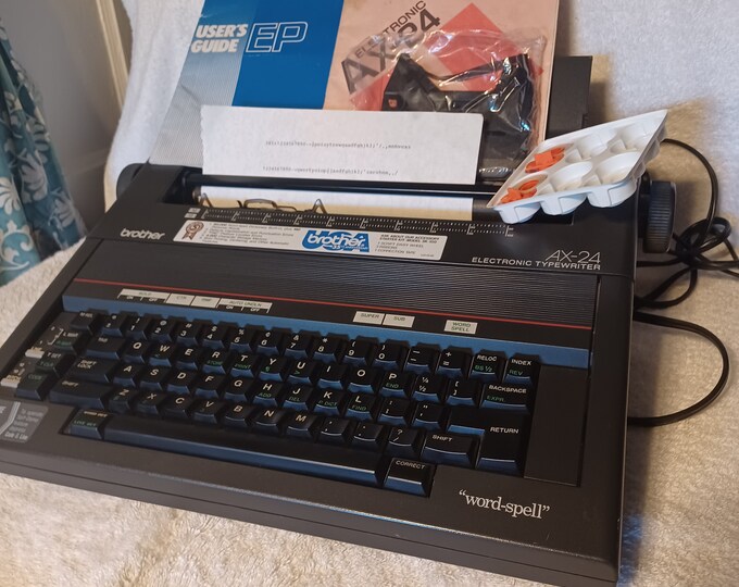 Brother Electronic Typewriter, Ax-24, New Ribbon and Correction Tape ...