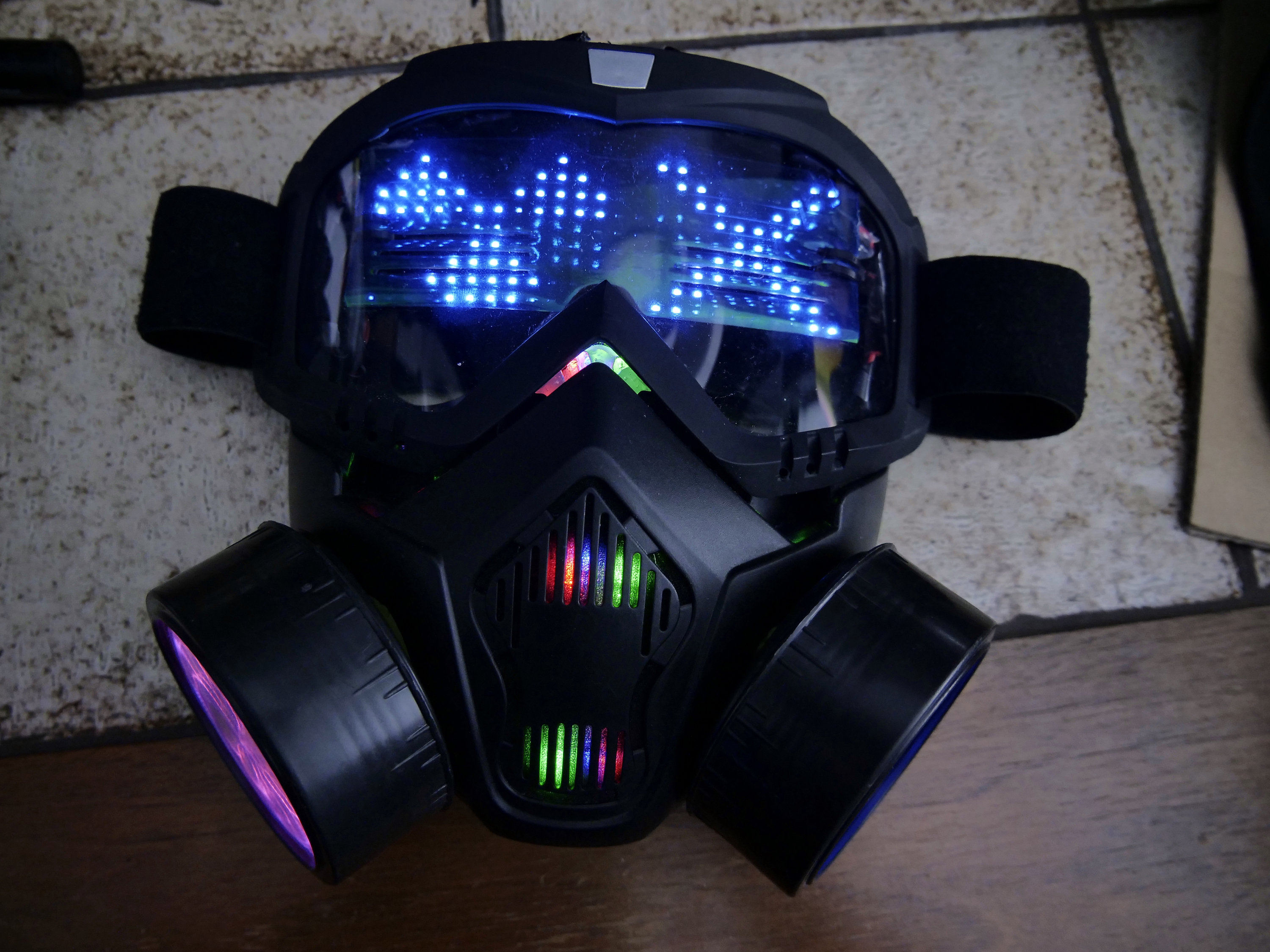 The Cyber Mask V2 App Programmable Display 6 RGB Modes | Etsy Australia