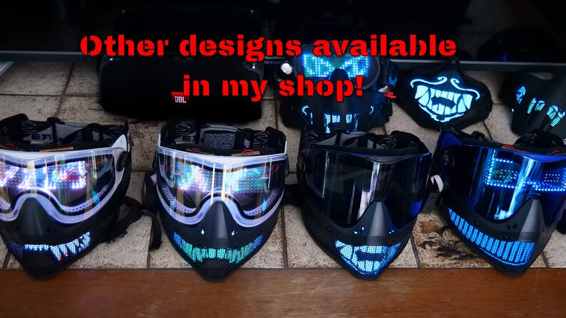Cyberpunk DJ Mask With Full Programmable Display Retro | Etsy