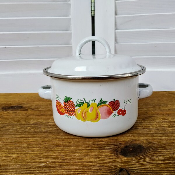 Enamel Pan With Lid - Etsy